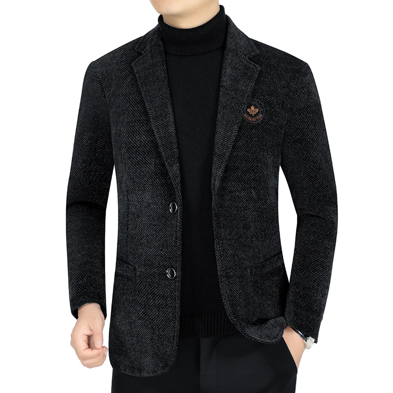 New fashion wool coat men high-end casual handsome jacket autumn winter ...
