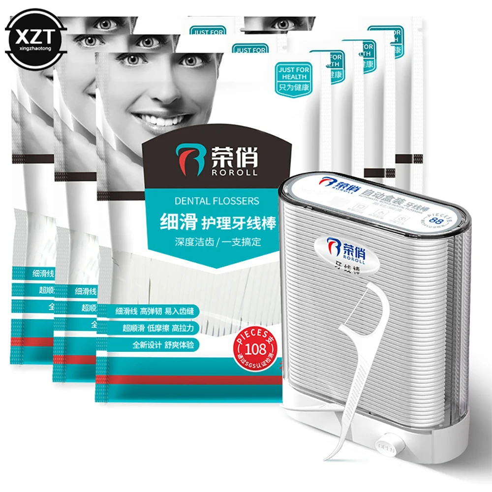 New Portable Automatic Dental Floss Box Teeth Sticks Oral Care Dental ...
