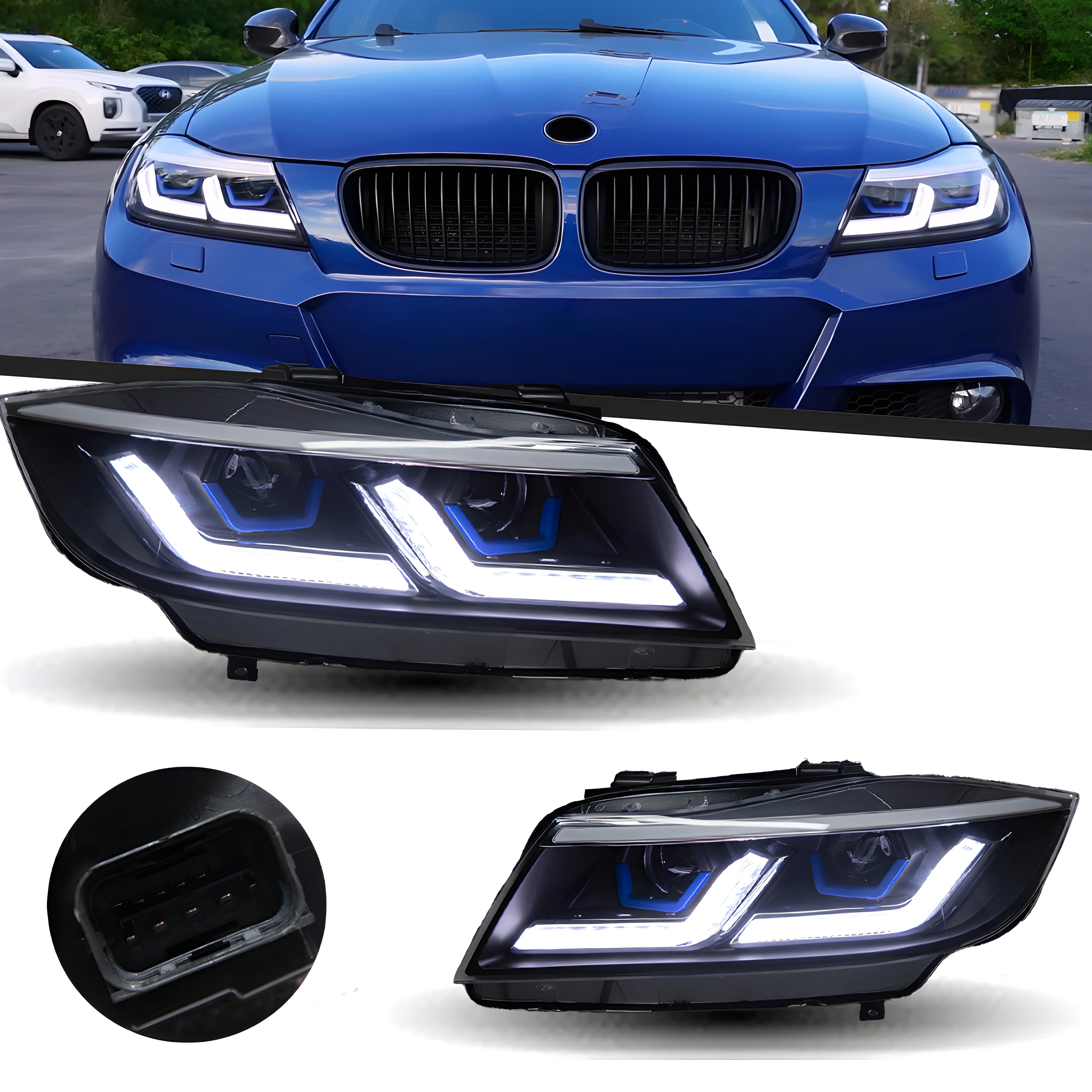 Car-Styling-Headlights-for-E90-LED-Headlight-2005-2012-318-320-325-Head ...
