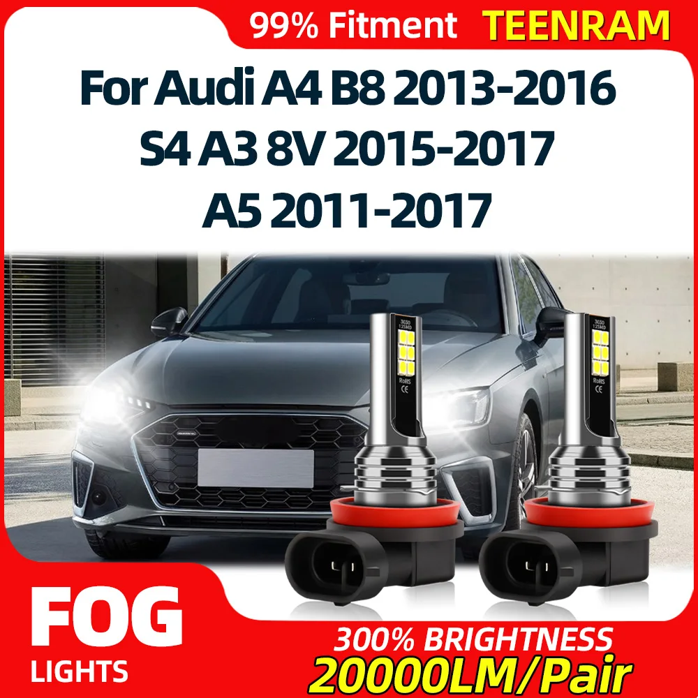 H11 H8 H9 LED Fog Lights Bulbs 20000LM Super Bright Auto Fog Lamp 12V ...