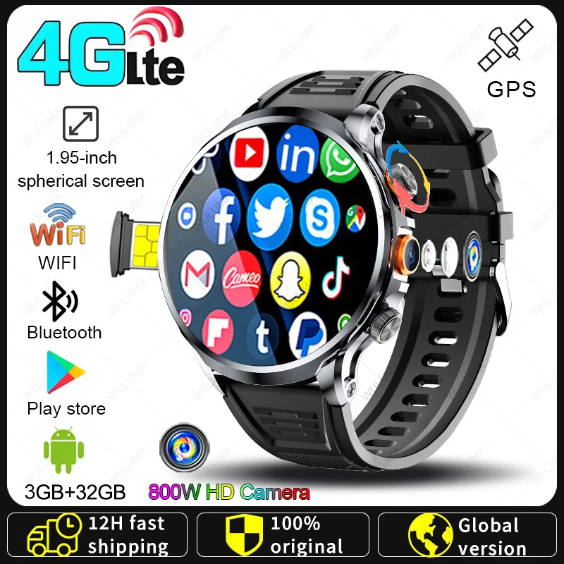 4G-LTE-Smart-Watch-Android-Smartwatch-Men-Women-GPS-32G-ROM-Storage-HD ...
