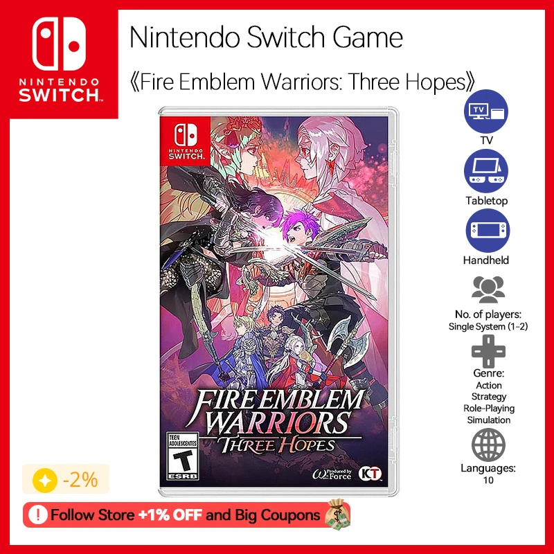 Nintendo Switch Game Fire Emblem Warriors Three Hopes Genre Action ...