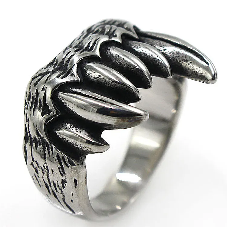Gothic-Retro-Silver-Color-Animal-Tooth-Ring-for-Men-Fashion-Jewelry ...