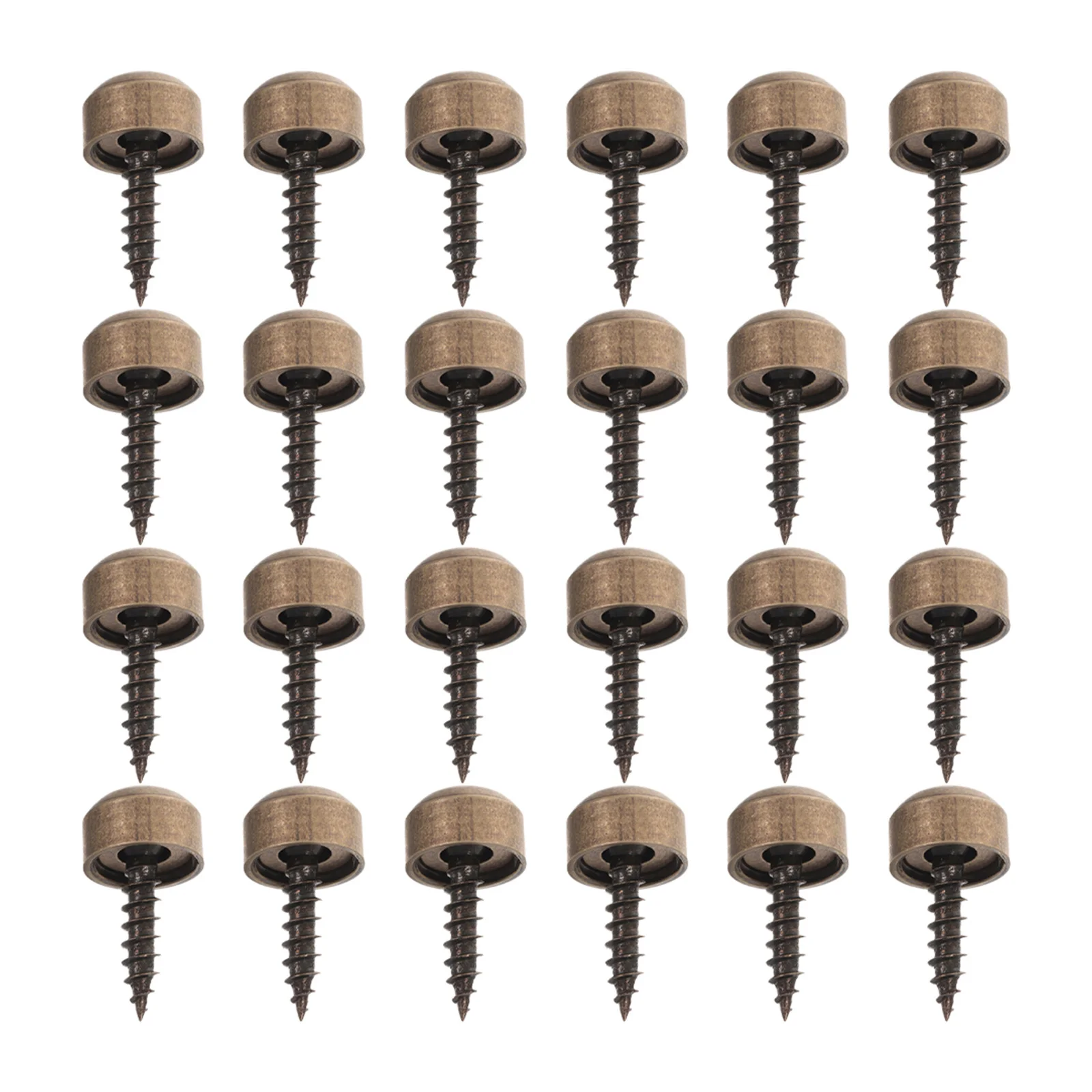 24Pcs Copper Decorative Screws with Caps Self-Tapping for Mirror Wall ...