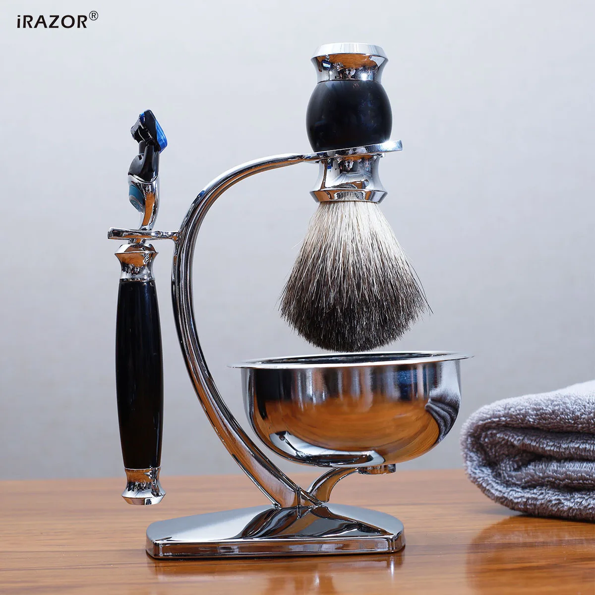 iRAZOR-5-Layer-Safety-Razor-Shaving-Kit-for-Men-Magnet-Design-Badger ...