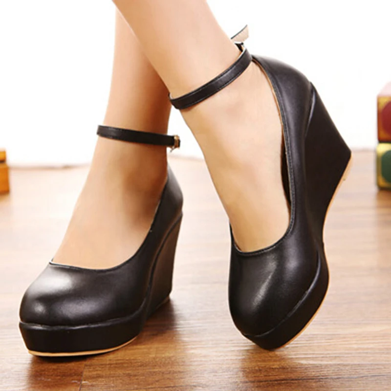 Fashion New Arrival Sweet Comfortable Wedges Single Shoes Plus Size ...