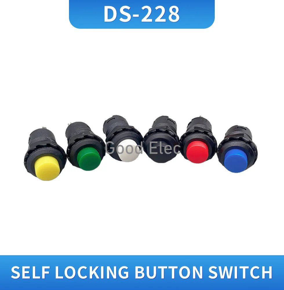 10pcs-DS228-On-off-latching-or-Momentary-push-button-switch-locking-car ...