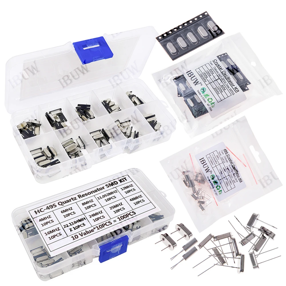 Hc-49s Crystal Oscillator Electronic Kit Resonator Ceramic Quartz ...