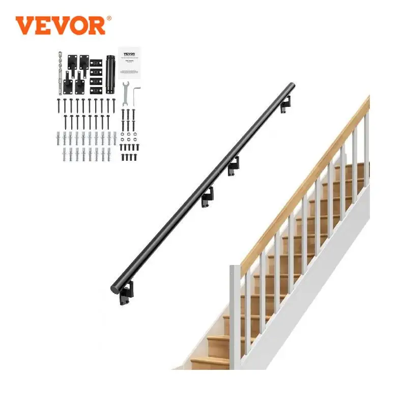 VEVOR-4-5-7-12-ft-Handrail-Stair-Railing-440-LBS-Wall-Mount-Stairway ...
