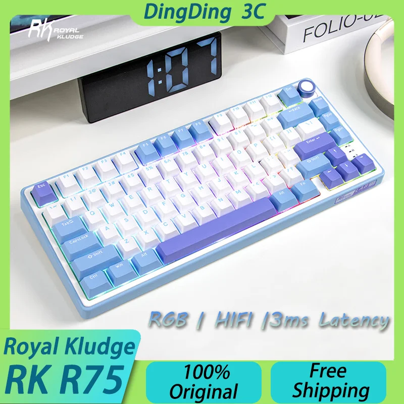 Royal-Kludge-RK-R75-PRO-Wireless-Gaming-Mechanical-Keyboard-Three-mode ...
