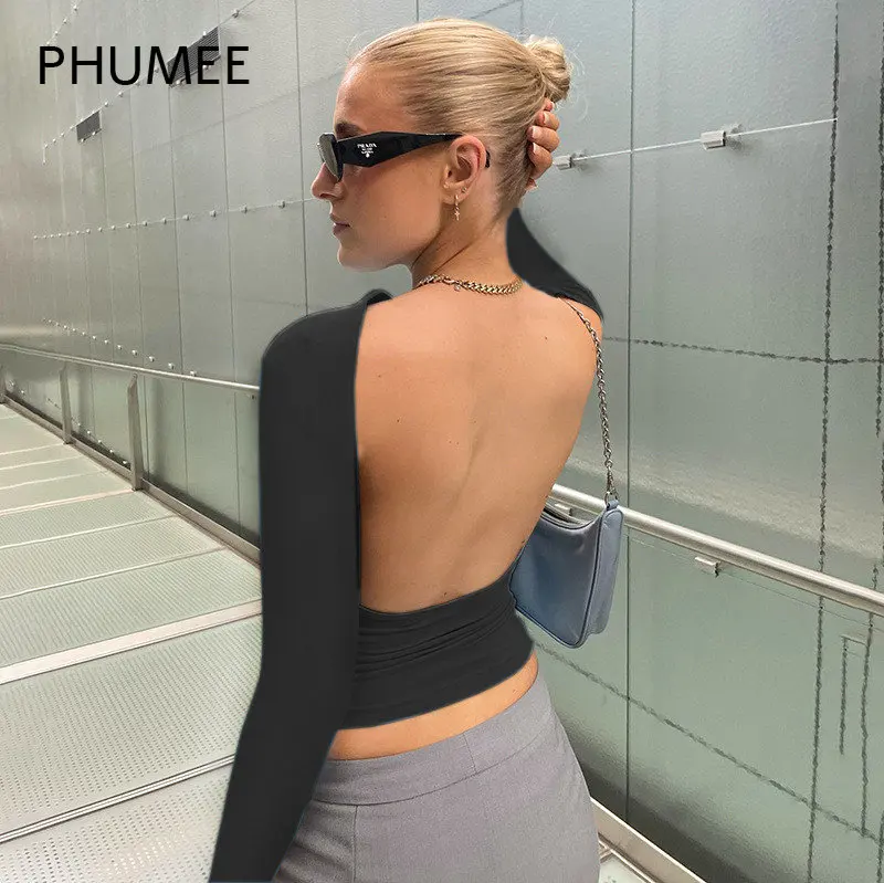 PHUMEE-Sexy-Backless-Skinny-Long-Sleeve-Crop-Tee-Top-Women-Y2K-Clothes-Streetwear-2022-Korean ...