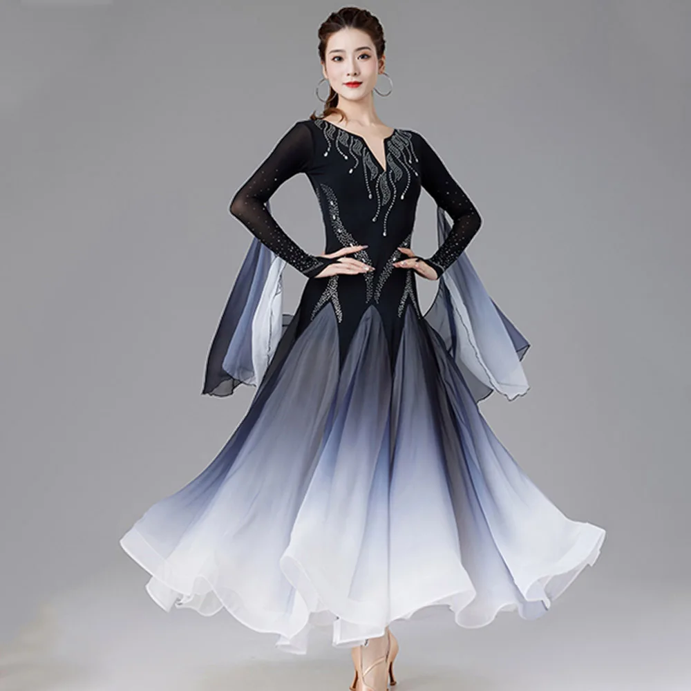Ballroom Dance Costume Women Ball Gown Standard Waltz Chacha ...
