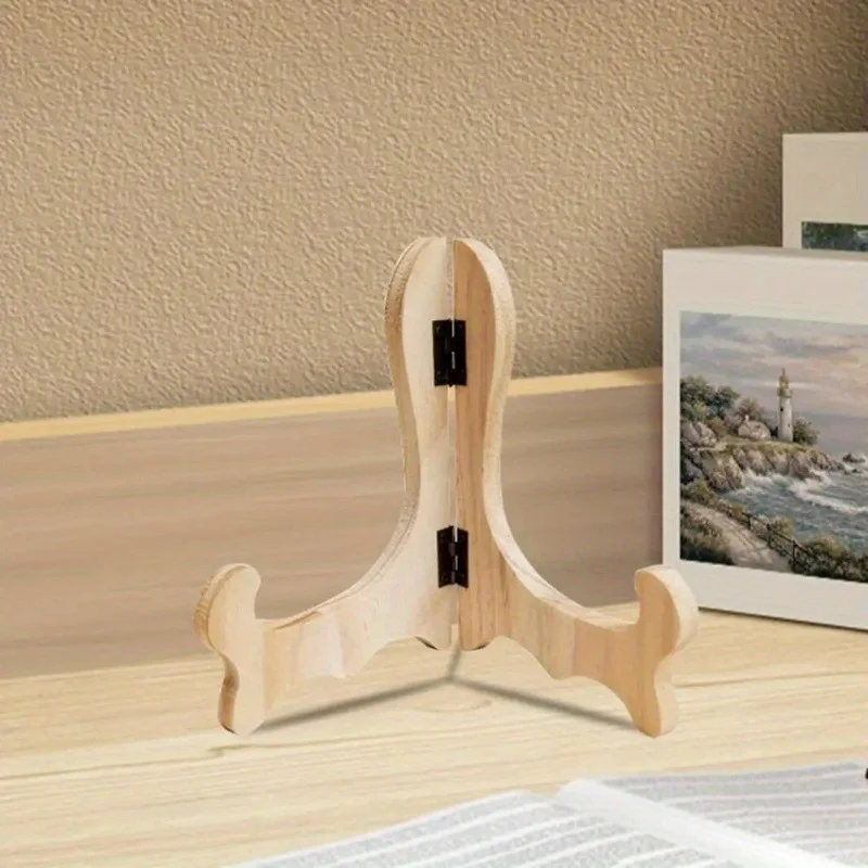1pc Vintage Wooden Dish Display Rack Curved Design Handmade Foldable ...