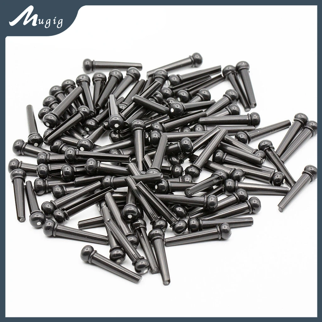 100PCS Black ABS Bridge Pins Accessories For Acoustic Classic Folk ...