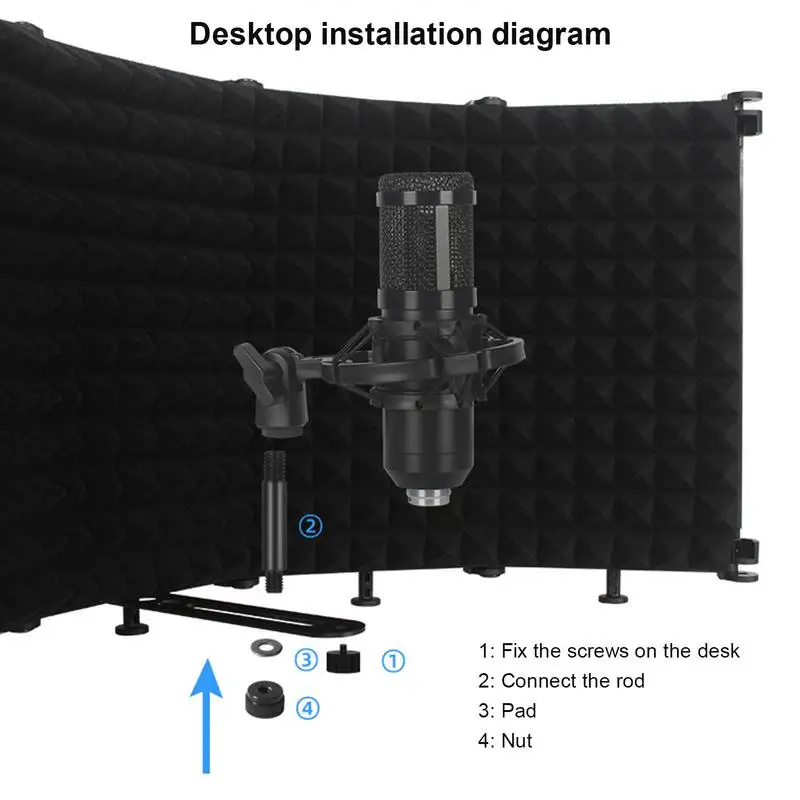 Escudo-de-micr-fono-de-estudio-plegable-protector-de-micr-fono ...