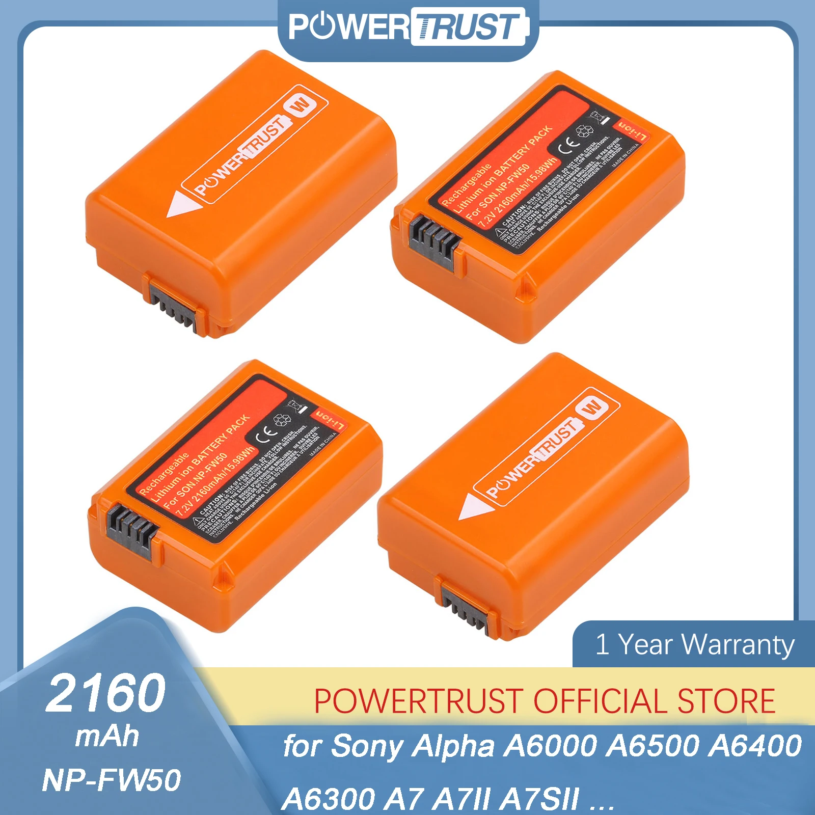 NP-FW50-NPFW50-Battery-for-Sony-Alpha-A6000-A6500-A6400-A6300-A7-A7II ...