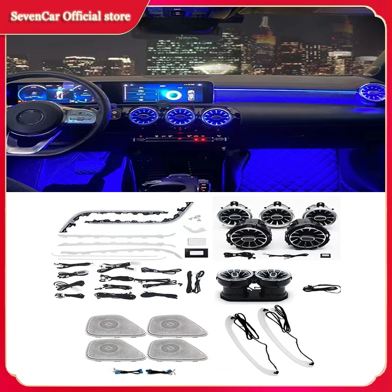 64 Colors Ambient light LED Vents For Mercedes Benz W177 W118 W247 A/B ...