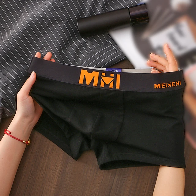 Men U Convex Pouch Boxer Trunks Solid Underwear Male Breathable Bulge ...