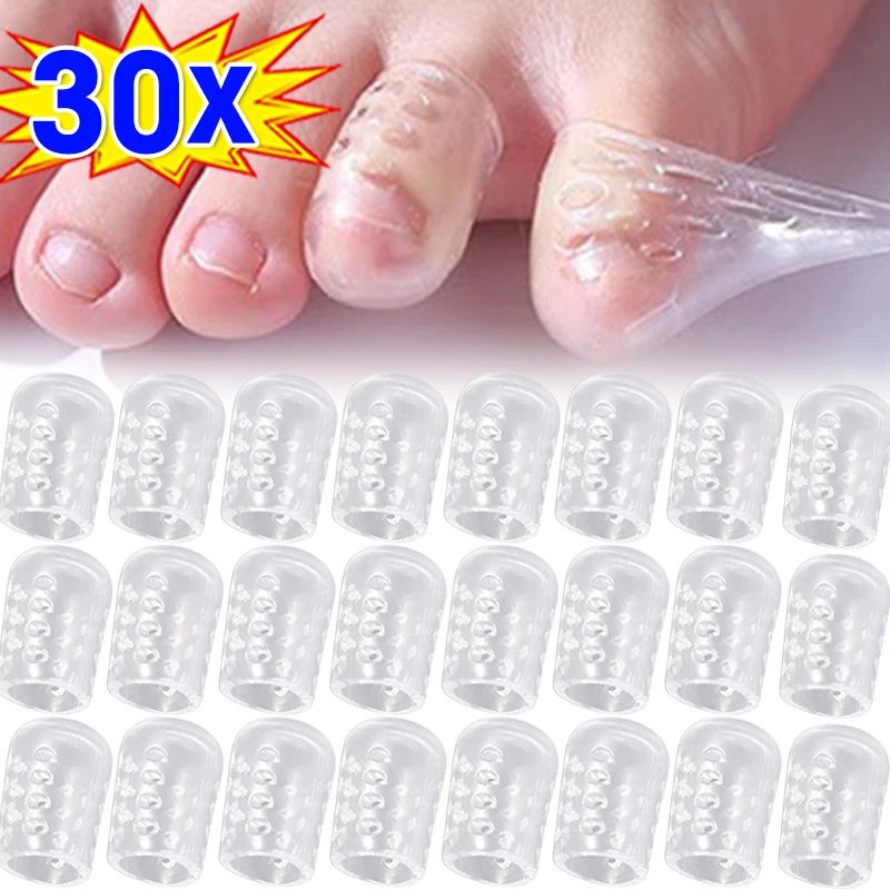5-30pcs-Transparent-Silicone-Toe-Covers-Women-Gel-Little-Toes-Protector ...