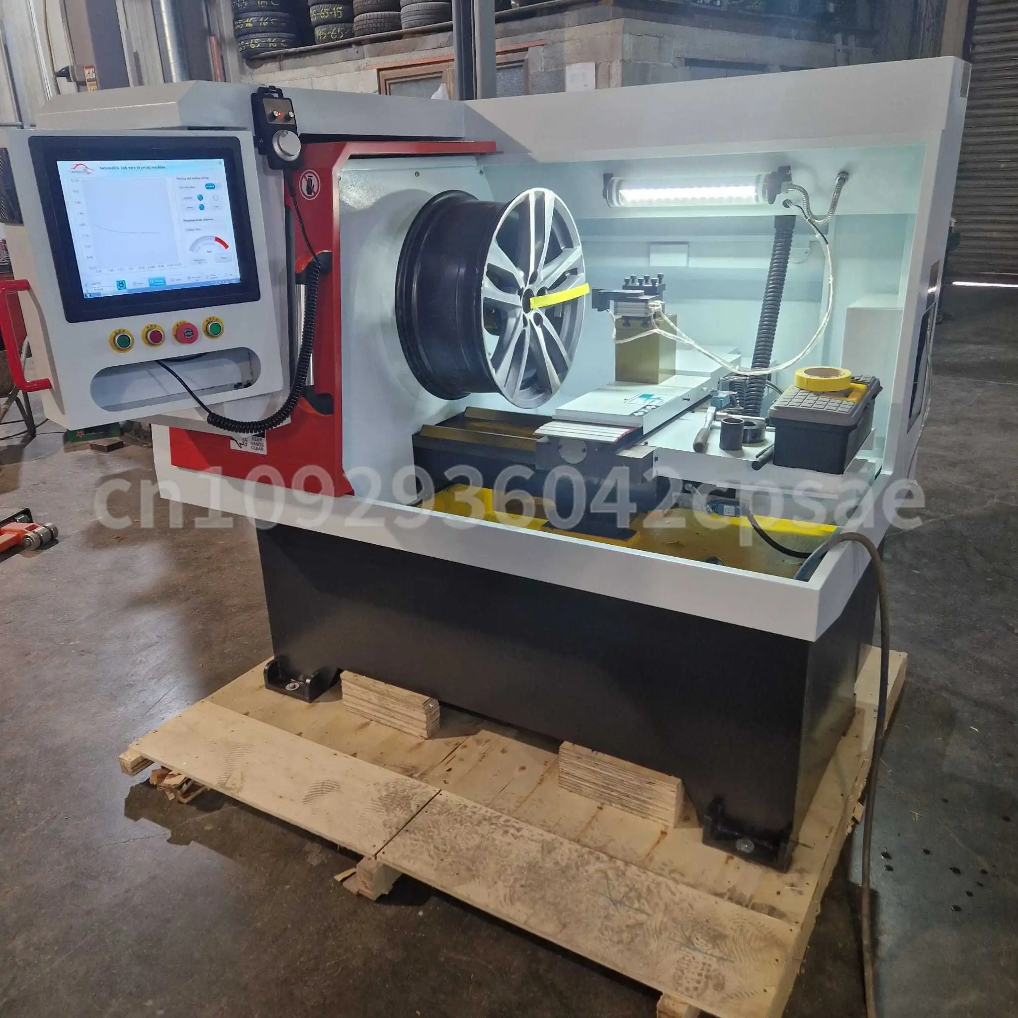 Automatic 13-25 Inch Alloy Rim CNC Lathe Diamond Cutting Wheel Hub ...