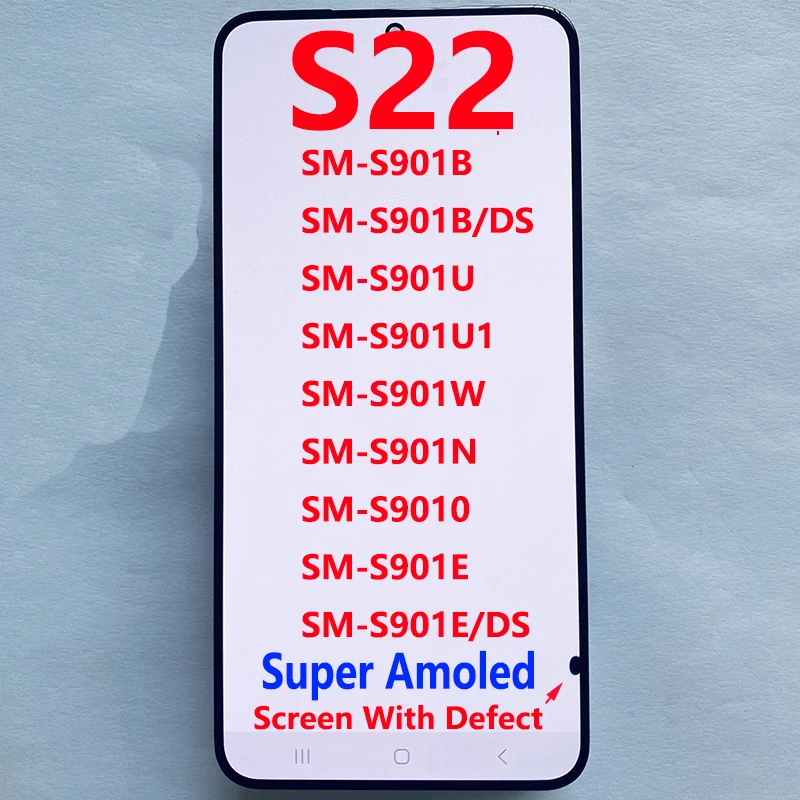 Support 120 HZ AMOLED For Samsung Galaxy S22 5G S901B S901U LCD Touch ...