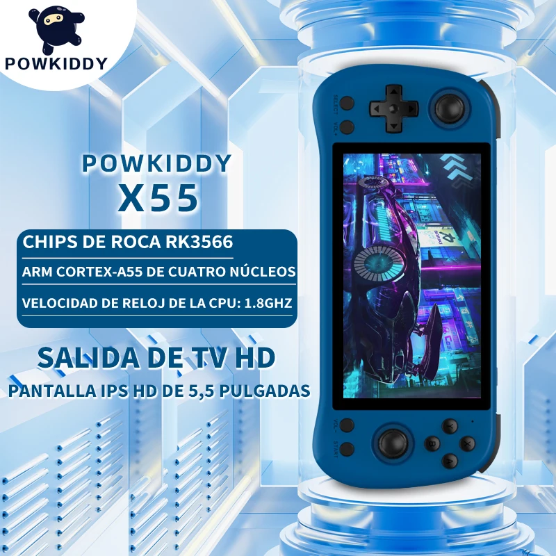 POWKIDDY-consola-de-juegos-port-til-X55-videoconsola-Retro-Linux-de-c ...