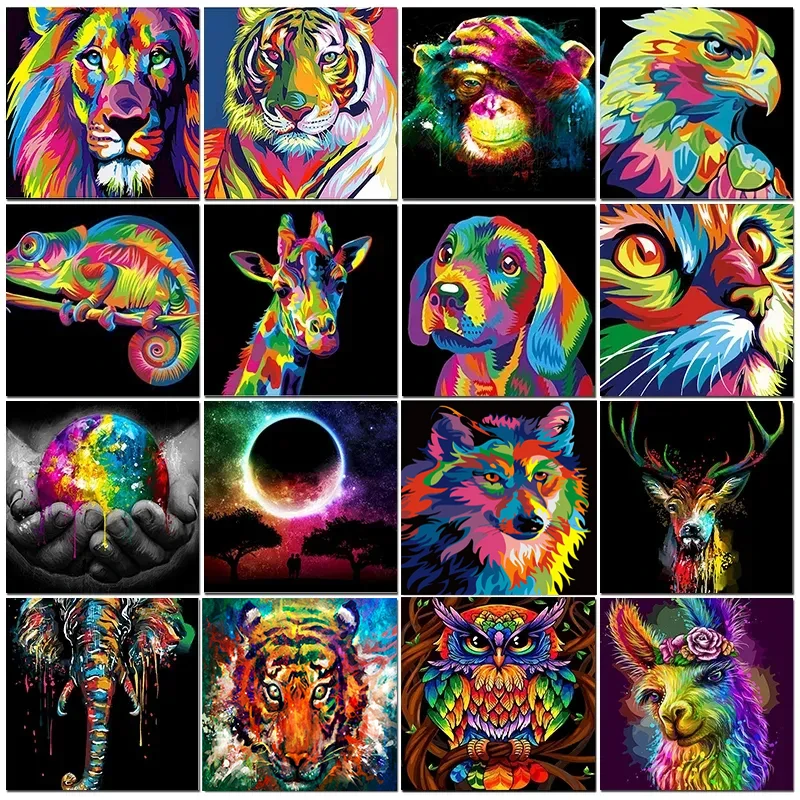 Diy-Paint-By-Numbers-Animal-Kit-Oil-Painting-By-Number-On-Canvas ...