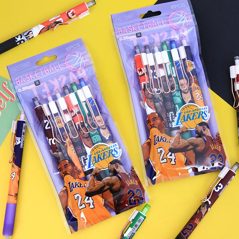 NBA-Game-Star-Ball-Pen-para-meninos-caneta-de-escrita-essencial-para ...