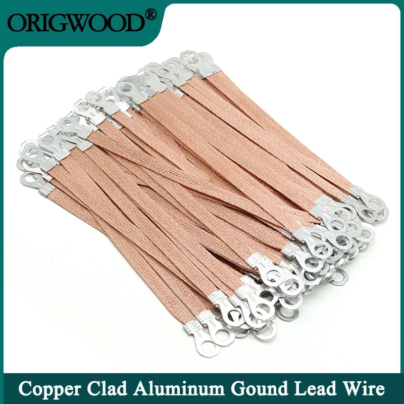 5~100pcs Gounding Lead Wire Copper Clad Aluminum Braid Wire Span Cable ...