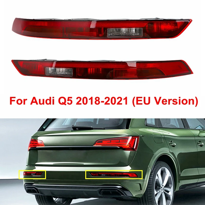 For-Audi-Q5-2018-2019-2020-2021-EU-Version-Car-Rear-Bumper-Reflectors ...