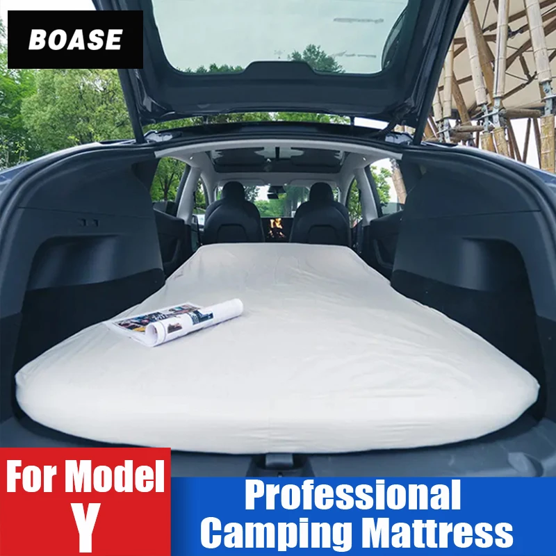 For Tesla Model Y Camping Mattress Portable Trunk Mat Foldable Memory ...