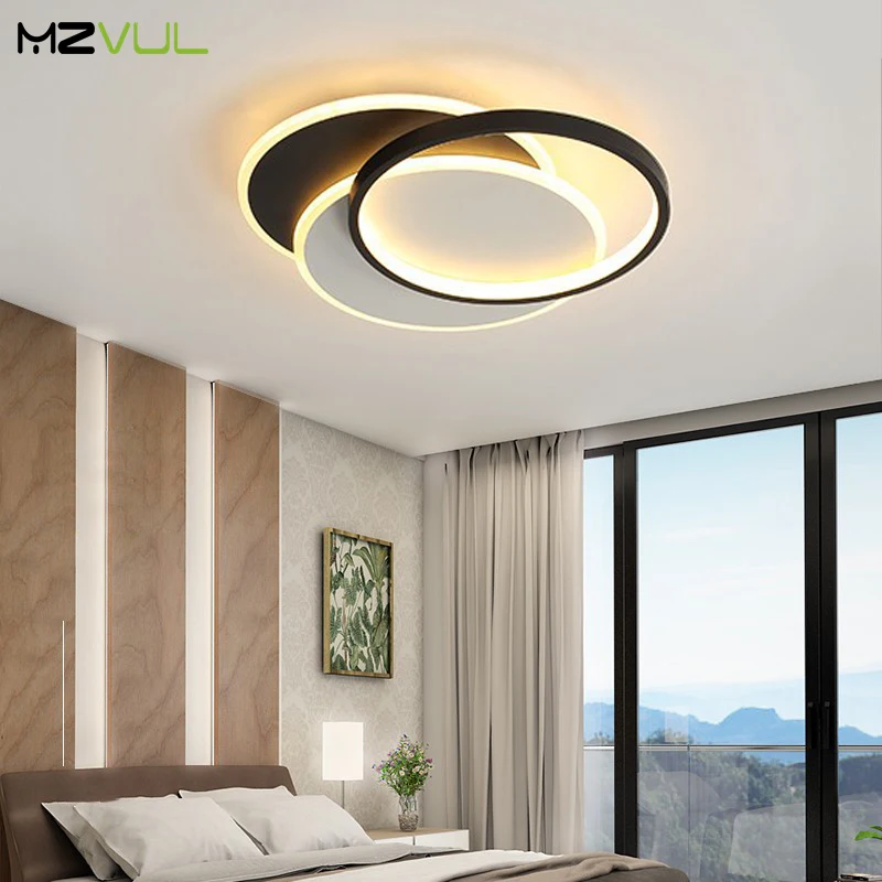 Luz de techo LED nórdica para interiores, iluminación moderna de 26W y ...