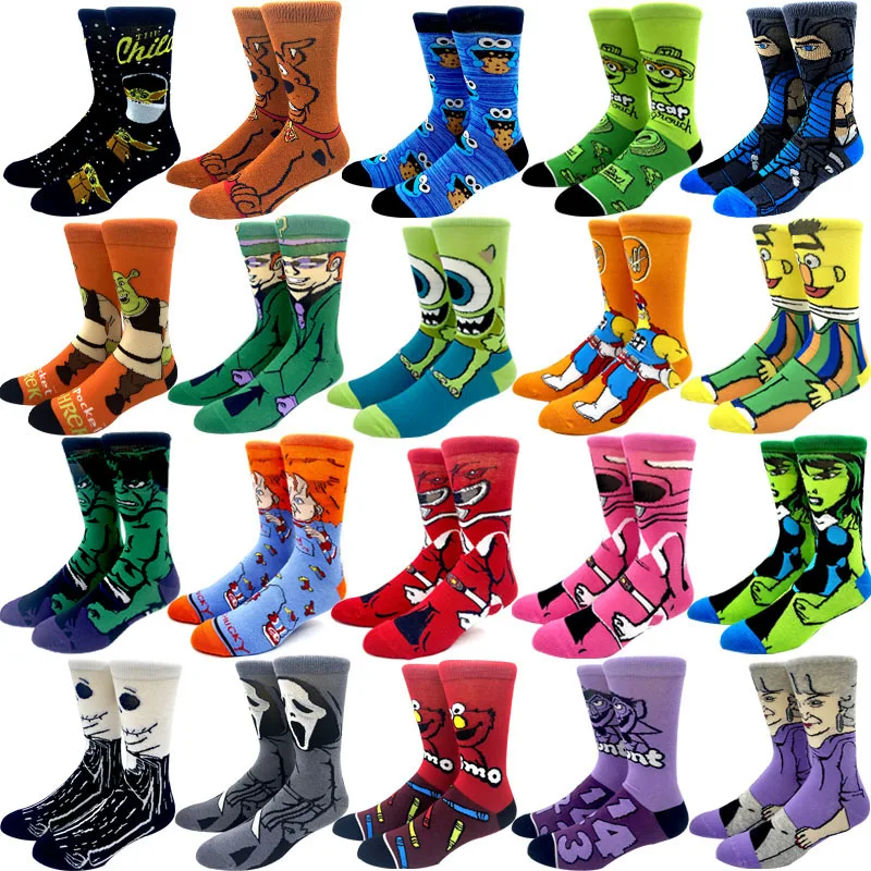 24-Pairs-Anime-Women-Men-Socks-Long-Socks-Men-s-Knee-High-Cosplay-Sock ...