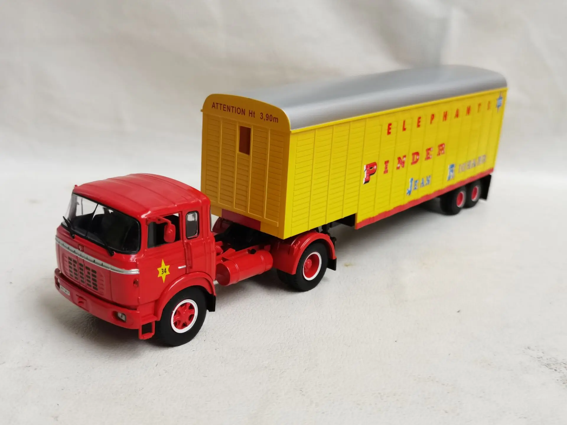 Diecast 1:43 Schaal Berliet TR12 PINDER Circus Truck Carrier Legering ...