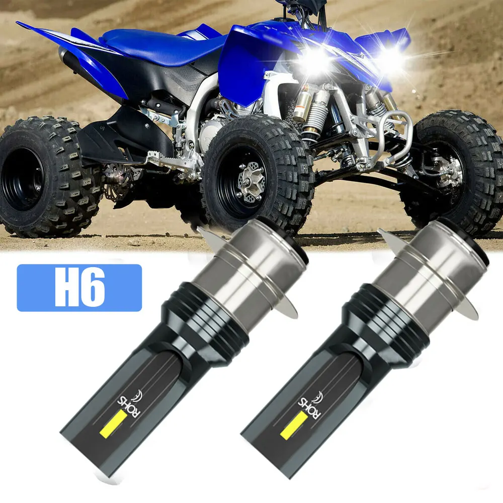 2PC-6000K-White-LED-Headlights-Bulbs-Kit-H6-H6M-Professional-Exterior ...