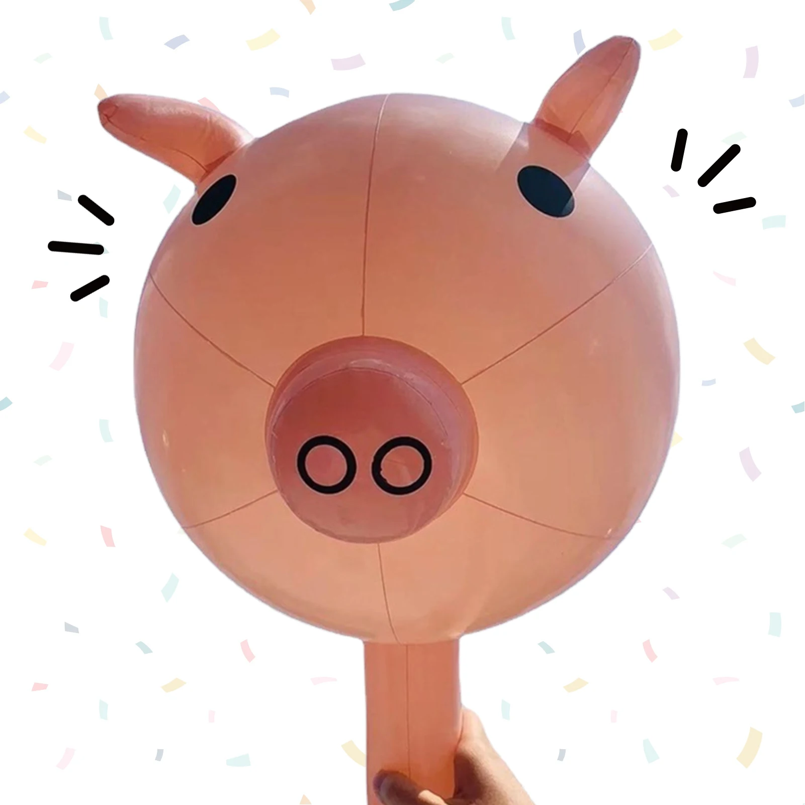 Cartoon Pig Head On A Stick