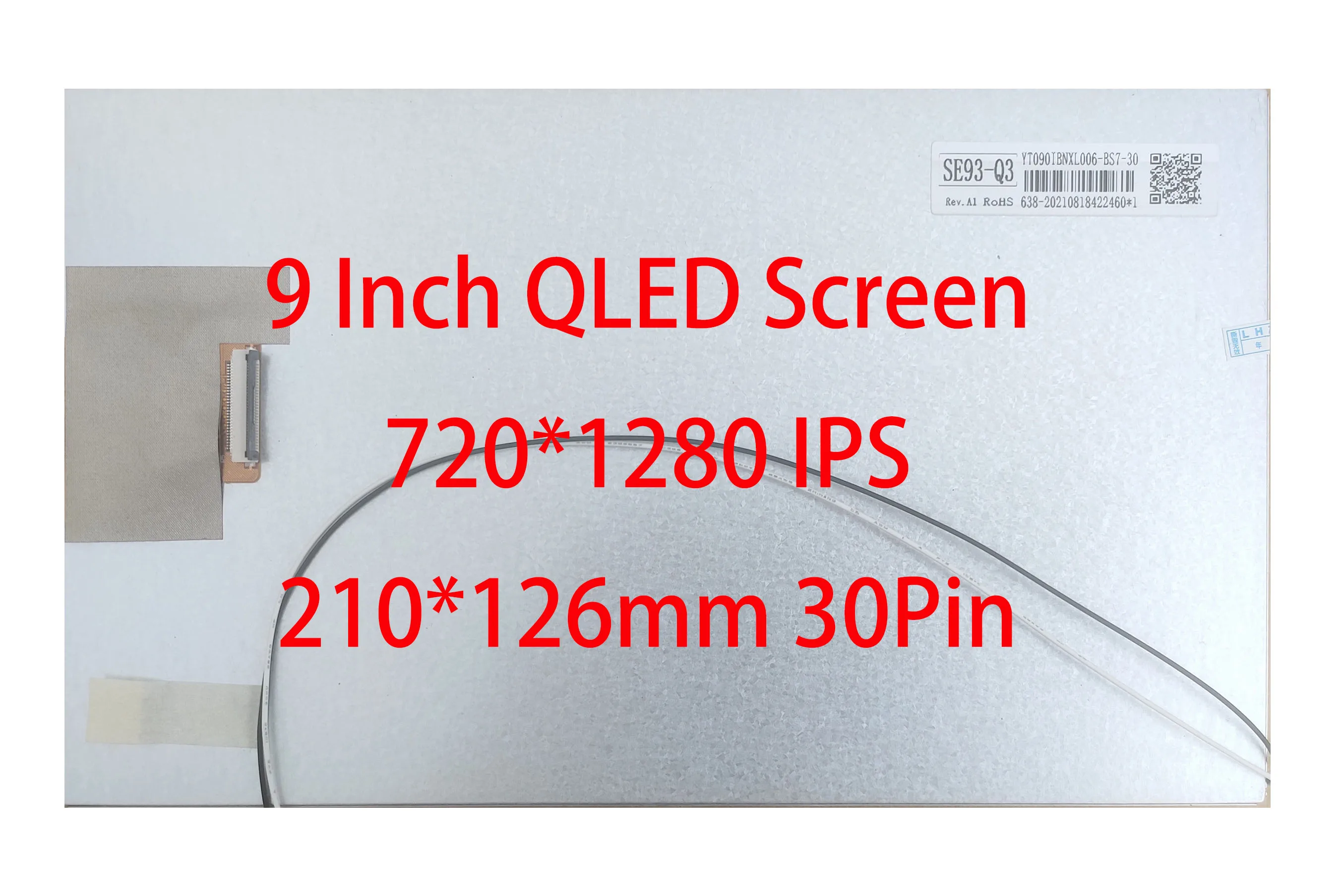 9 Inch IPS LCD 30pin 210*126mm 720*1280 QLED High Resolution Mipi LCD ...