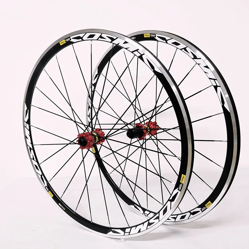 700C30MM Aluminum Road Bike Disc Brake Barrel Axle Wheel Set Front and ...