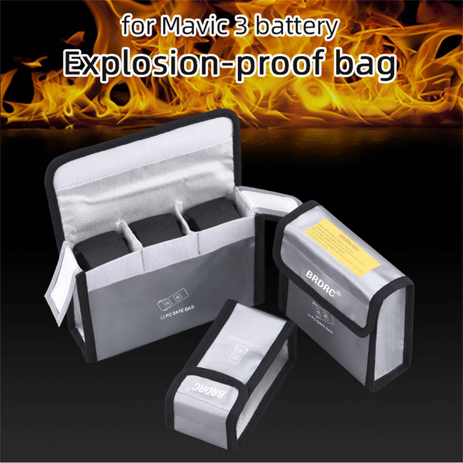 Lipo Battery Case Explosion Proof Safe Storage Bag for DJI Mavic Mini ...