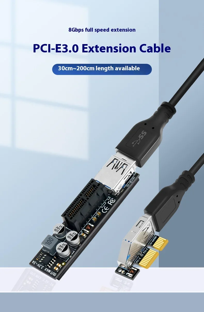 Mini PCI-E/ NVMe M.2 к PCI-E X1/X4 Riser USB 3.0 PCI Express 1X 4X Удлинительный кабель-адаптер ...