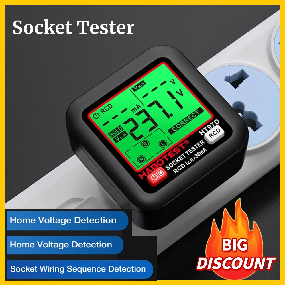 HABOTEST-Digital-Socket-Tester-Voltage-Test-EU-UE-UK-Socket-Detector ...