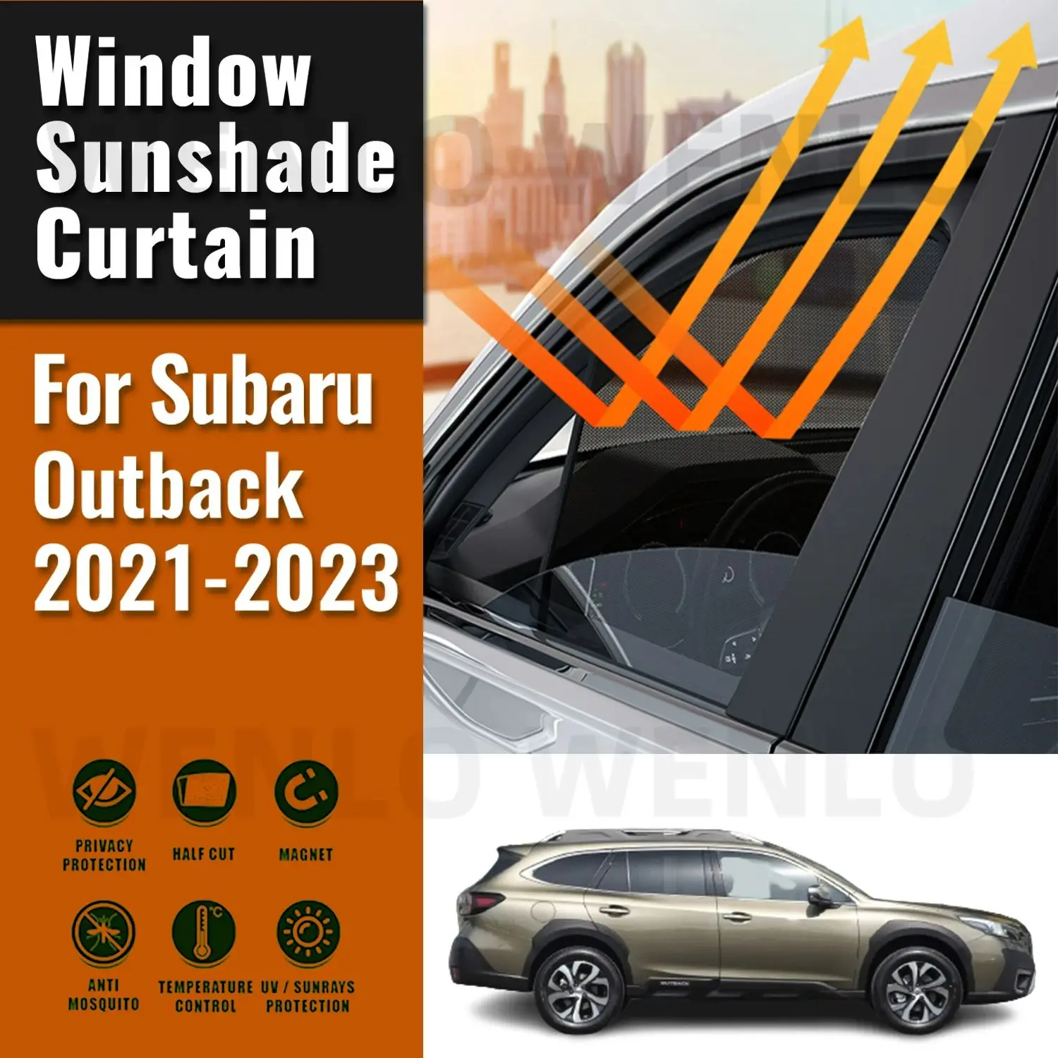 For Subaru Outback 2021 2022 2023 2024 Magnetic Car Sunshade Front ...
