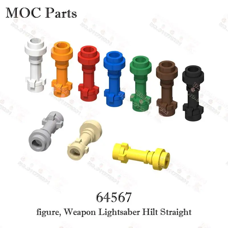 10PCS MOC Parts 64567 Weapon Lightsaber Hilt Straight Building Blocks ...