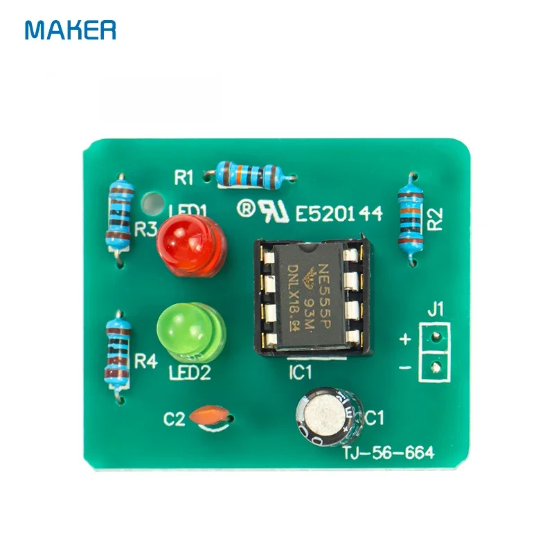 NE555-Dual-colour-Flash-Circuit-Kit-DIY-Soldering-Practice-Teaching ...