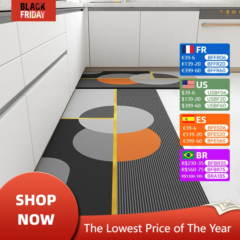 Kitchen-Pvc-Mat-Leather-Carpet-Floor-Mats-Waterproof-Rug-Oil-proof-Non ...