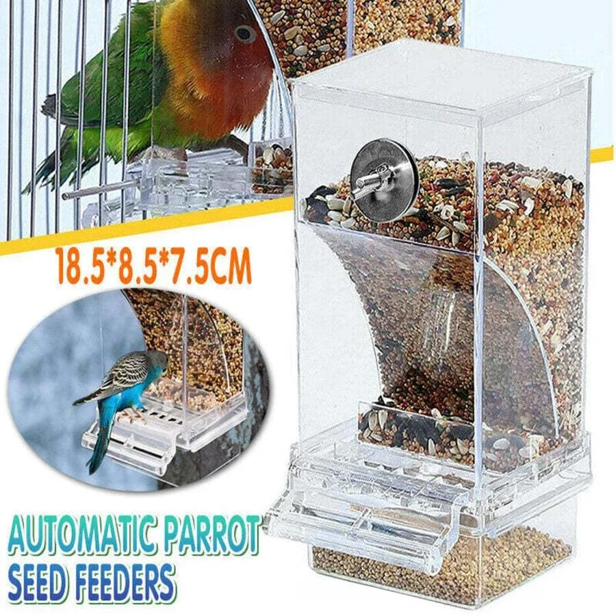 Automatic-Neat-Bird-Feeder-Parrot-Automatic-Feeder-Anti-splash-Anti ...