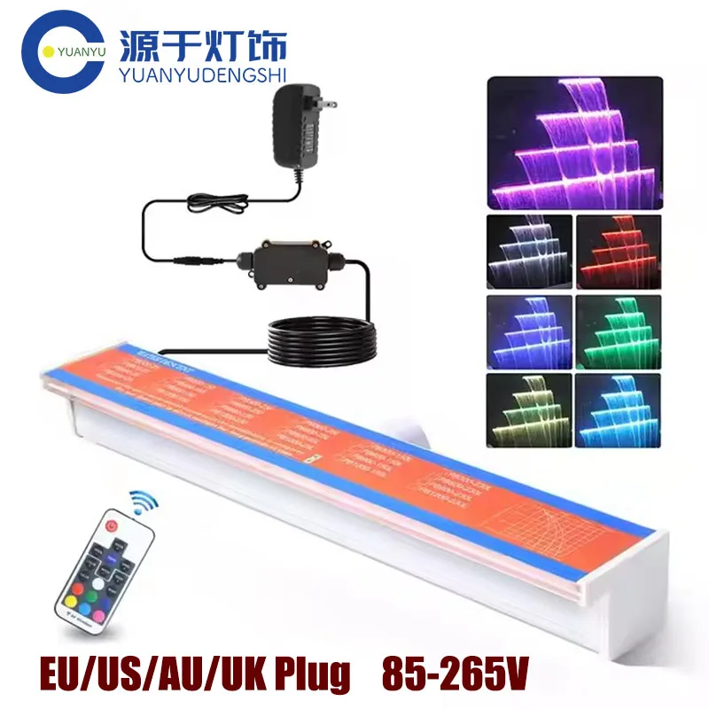 New-Style-Acrylic-Colorful-60-90-120cm-Led-Water-Cascade-Descent ...