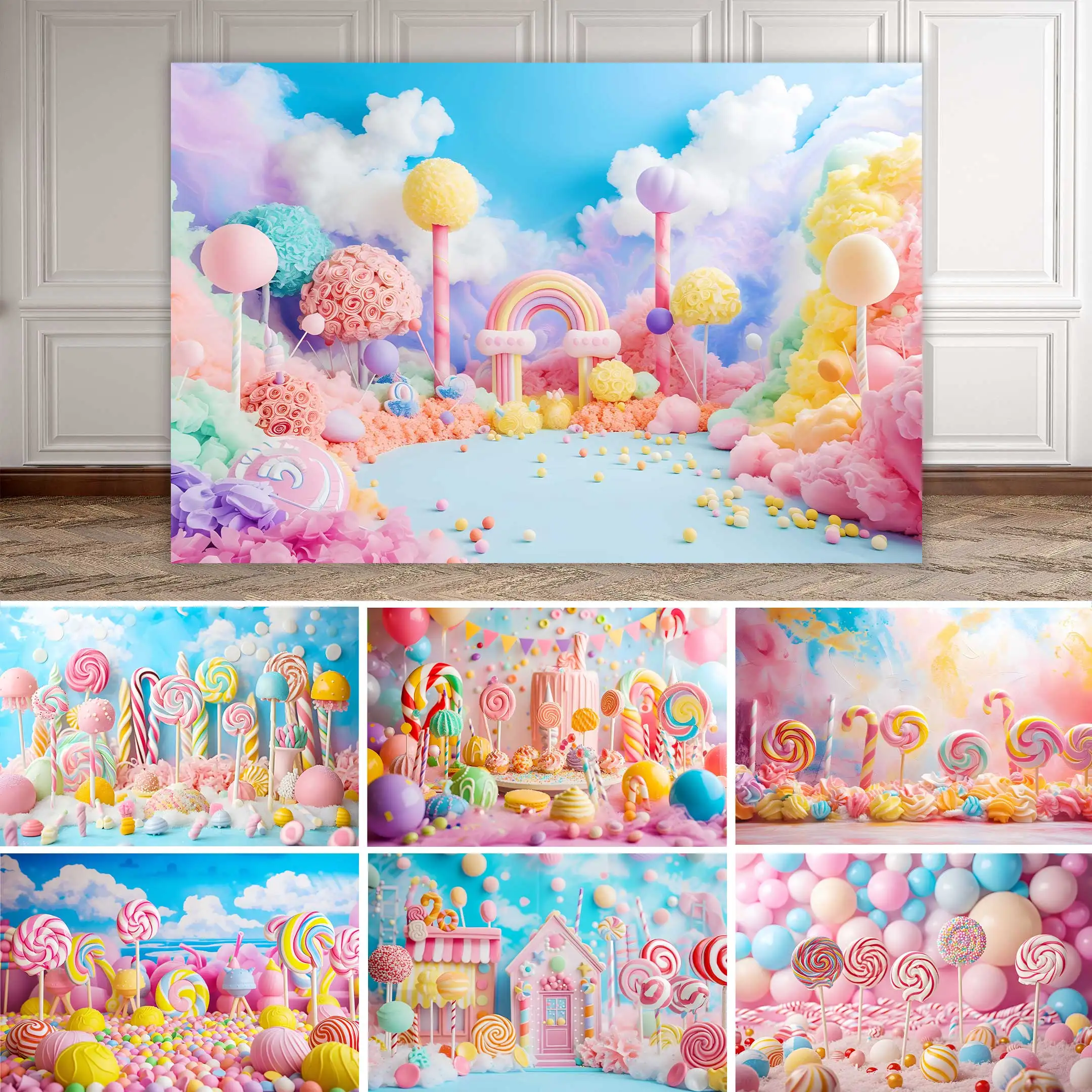 NeoBack-Photography-Birthday-Background-Sweet-Candy-House-Party-Kids ...