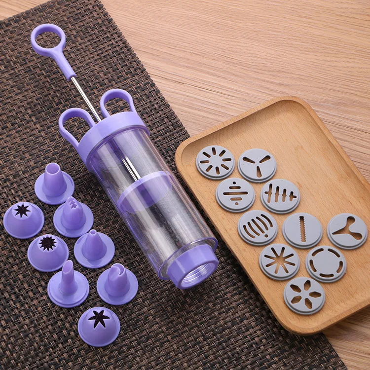Cookie Press Icing Kit Cookie Cutter Mold Gun DIY Pastry Syringe ...