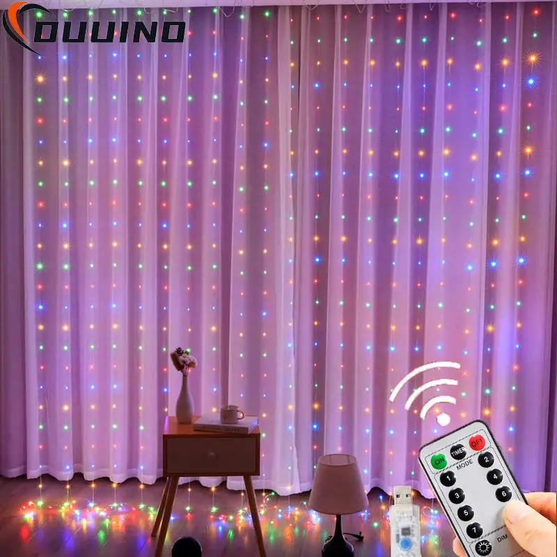 LED-Curtain-Lights-3x1-3x2-3x3-M-Fairy-Garland-on-the-Window-USB-Light ...